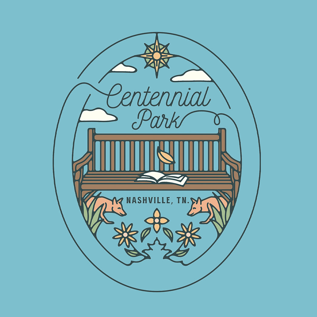Centennial Park Bench Crewneck Sweatshirt - oval – Centennial Park Store